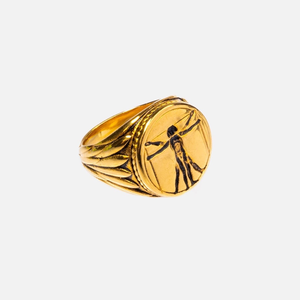 Louvre - Gold Ring for Men